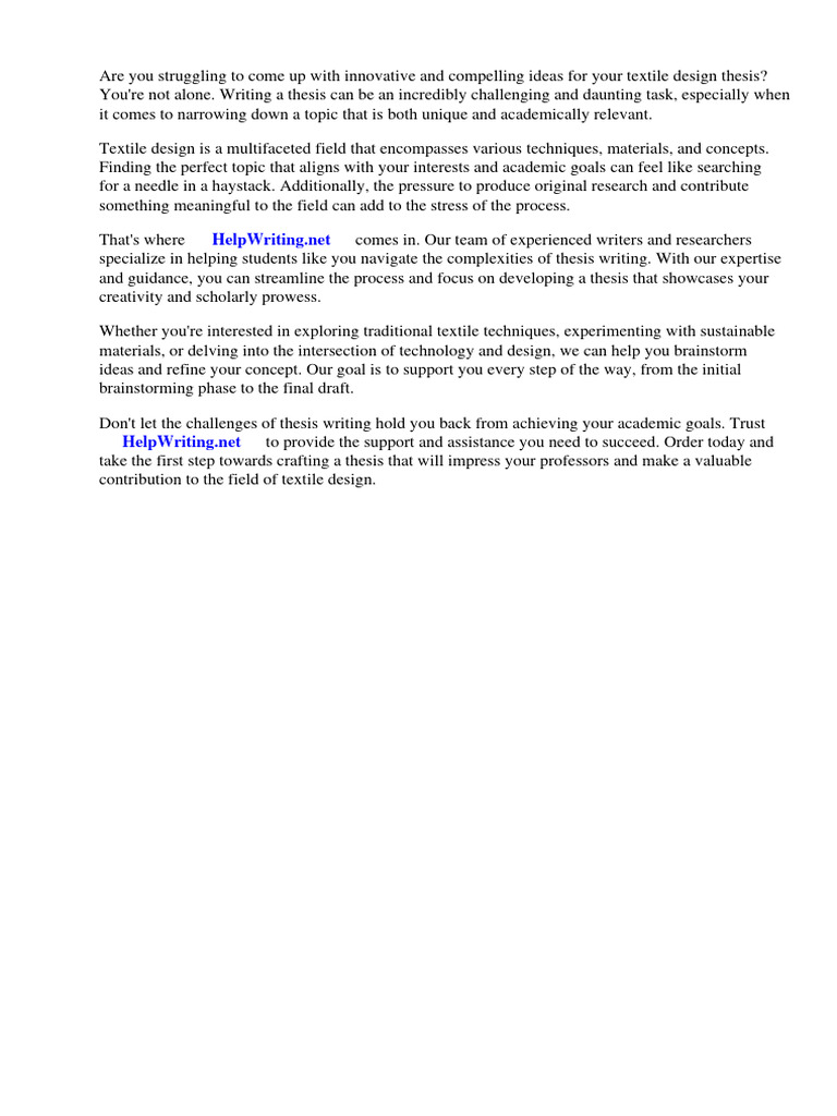 Textile Design Thesis Ideas | PDF | Textiles | Thesis