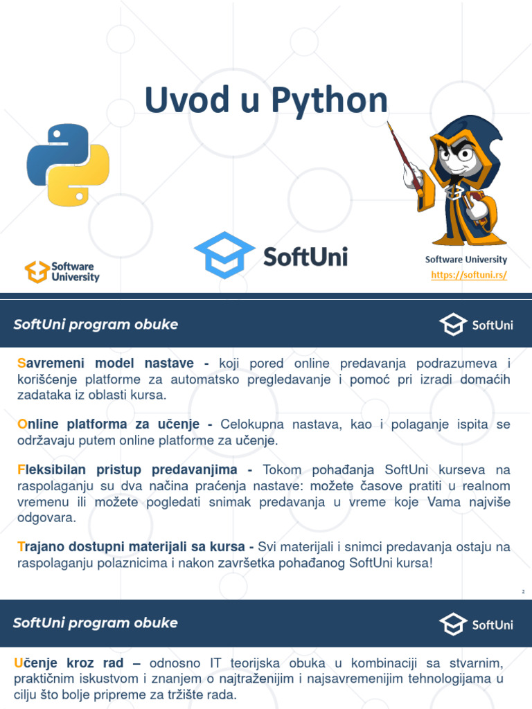 Uvod U Python Programiranje Instrukcije Februar 2024 | PDF
