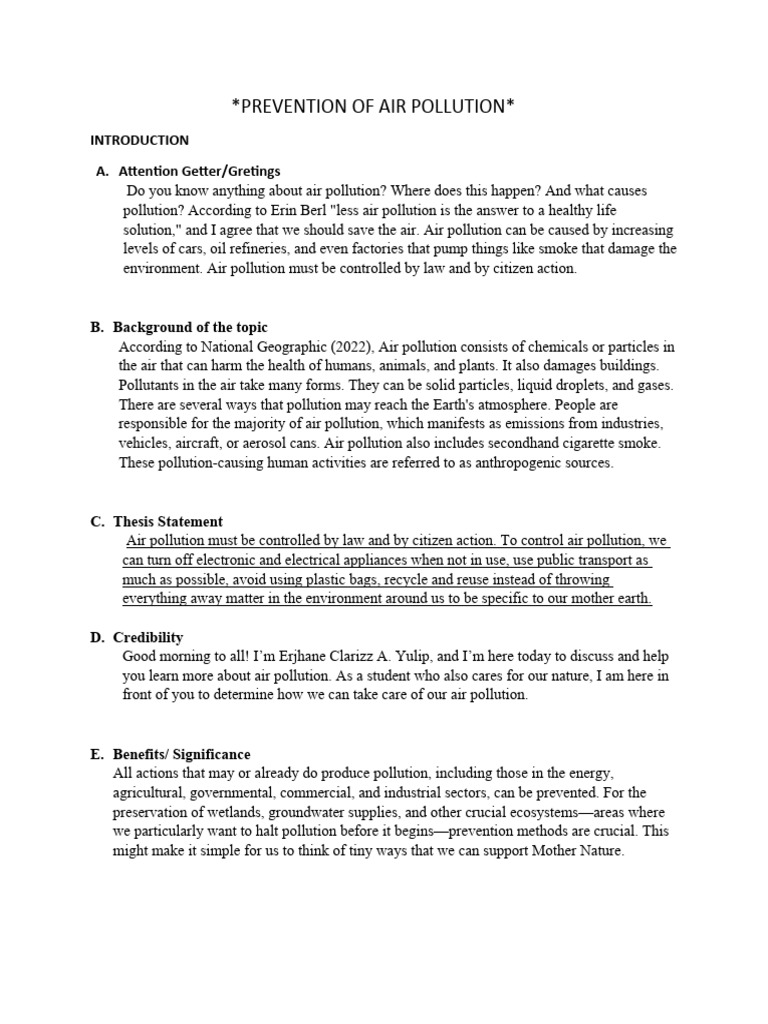 Prevention of Air Pollution | PDF | Air Pollution | Particulates