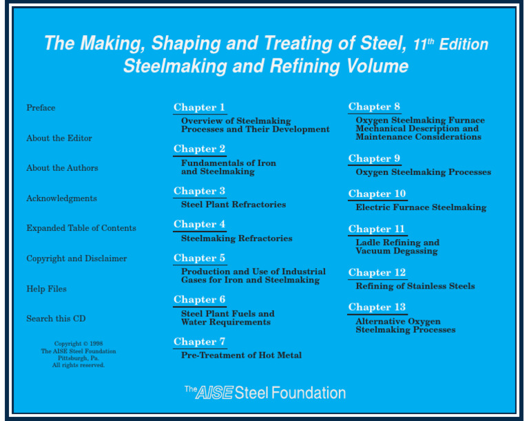 The Making, Shaping and Treating of Steel, Steelmaking and Refining ...