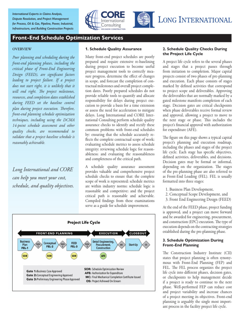 Schedule Optimization Brochure Pdf