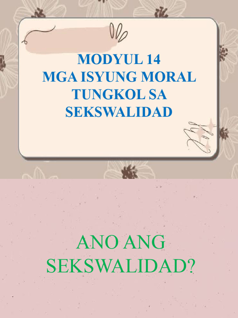 Esp 10 Modyul 14 Sekswalidad | PDF