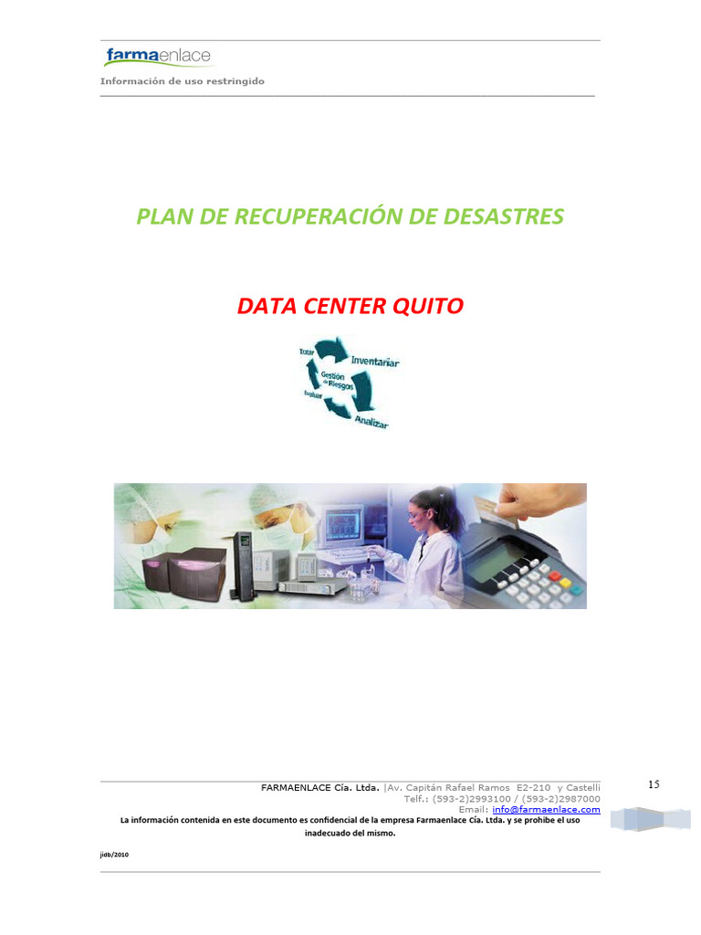 Plan de Recuperación de Desastres Farmaenlace | PDF | Servidor ...