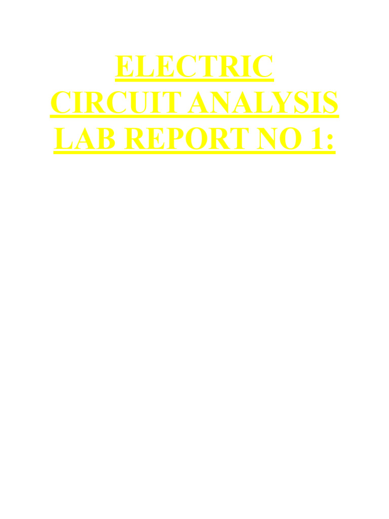 Eca Lab Report No 1 | PDF | Voltage | Amplitude