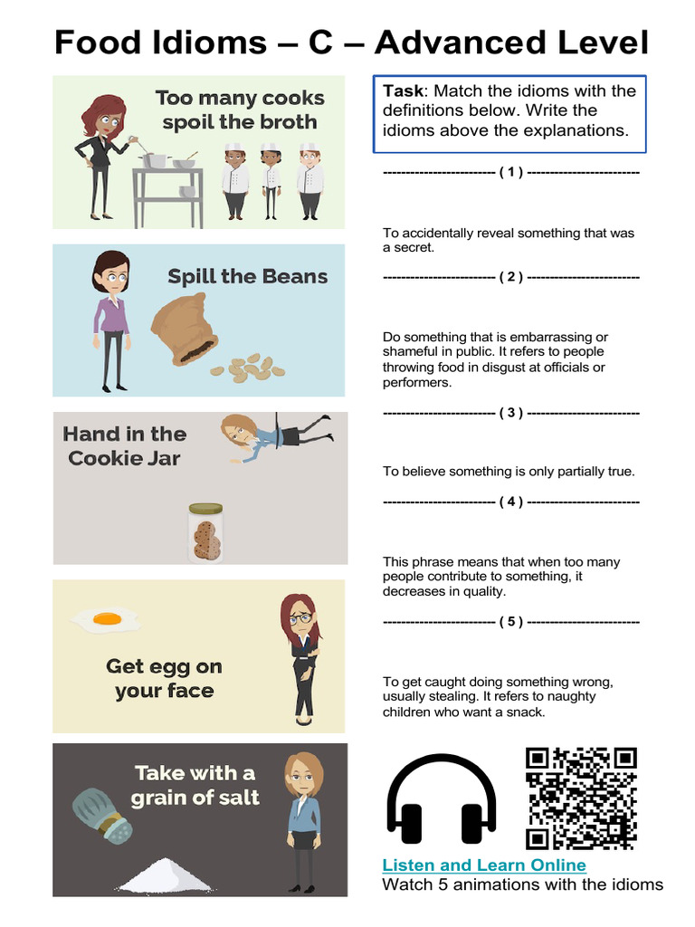 Idioms Food C Advanced | PDF