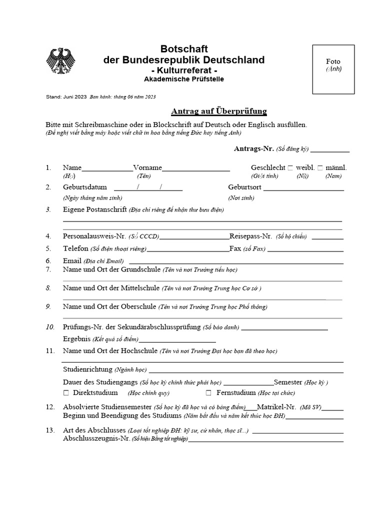 Antrag Auf Ueberpruefung Data | PDF