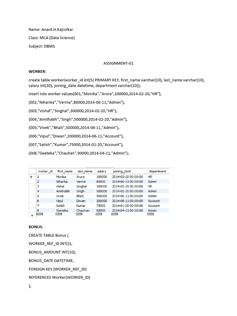 DBMS - Anant Kajrolkar | PDF | Data | Computer Data