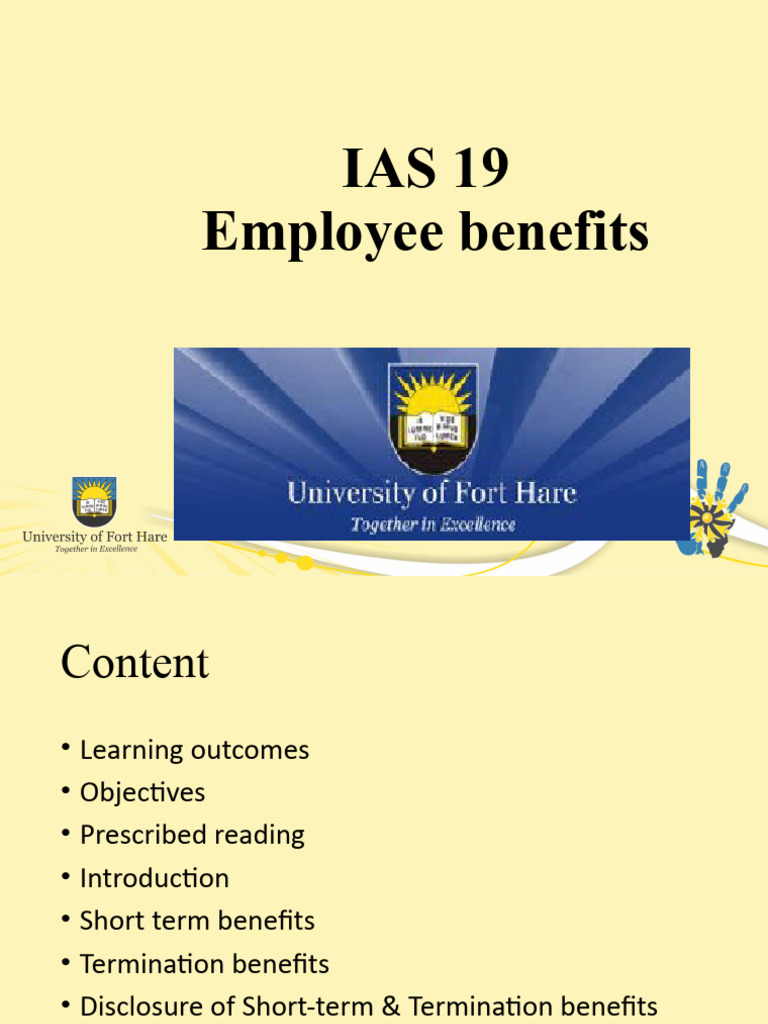Unit 2 IAS 19 Slides | PDF | International Financial Reporting Standards | Employment
