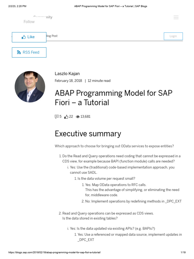 Abap Programming Model For Sap Fiori Pdf