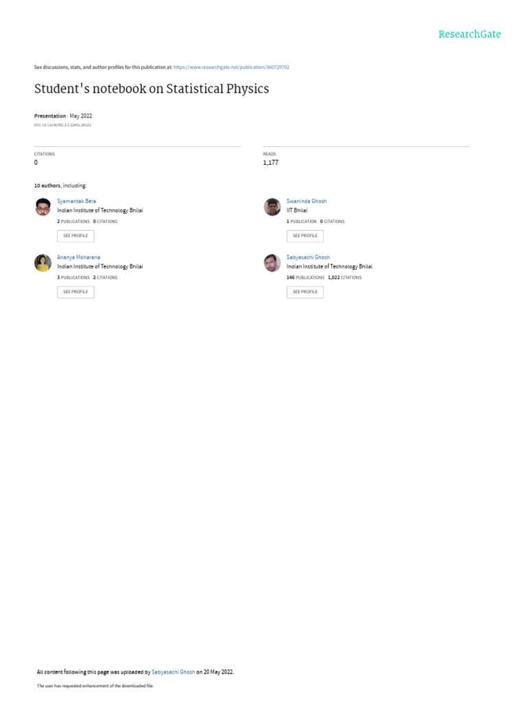 Lec SM | PDF | Gases | Heat