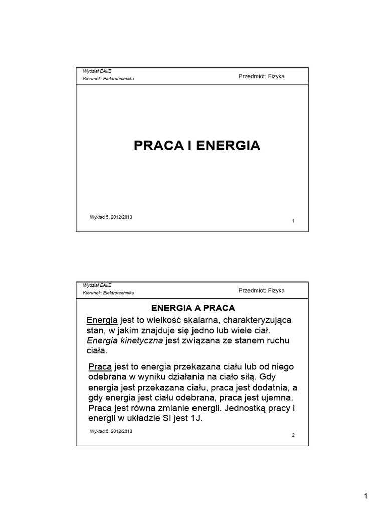 Praca Energia | PDF