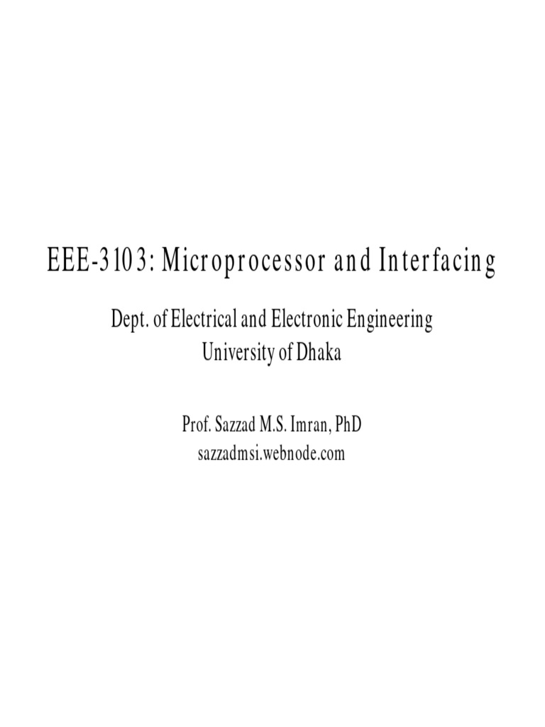 Lecture #01, Microprocessor | PDF
