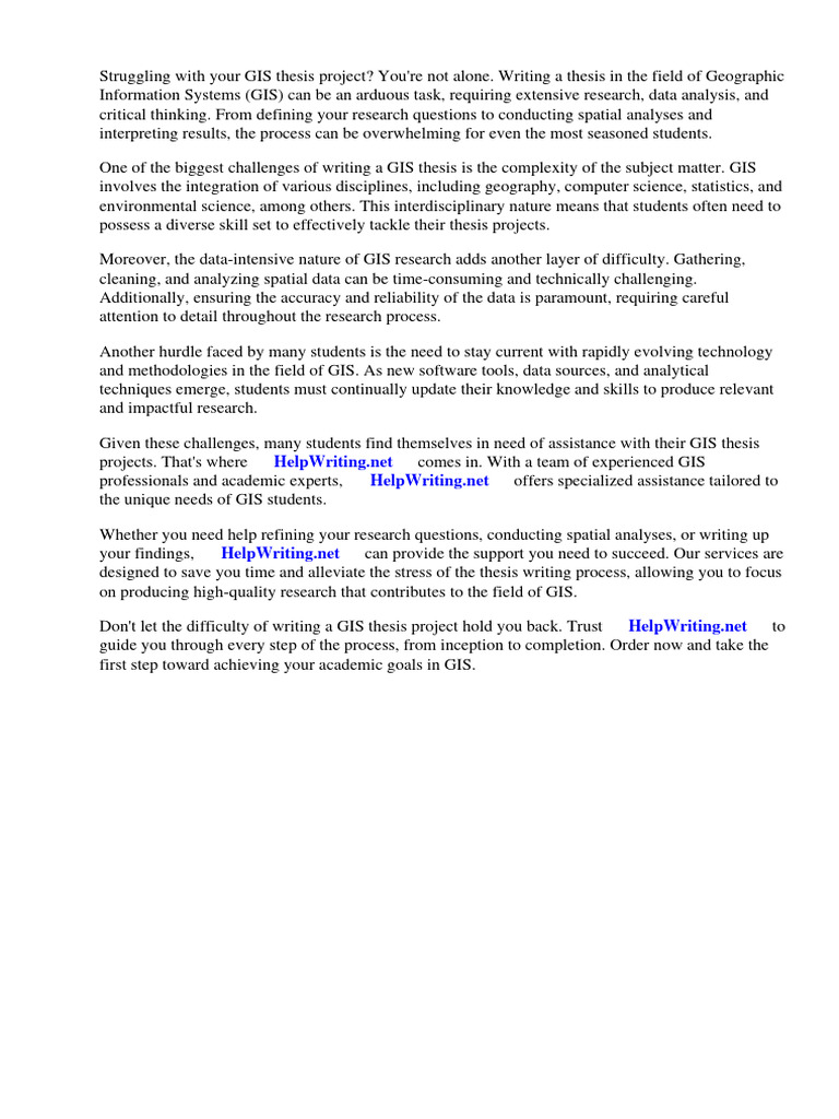 Gis Thesis Projects | PDF | Geographic Information System | Spatial ...