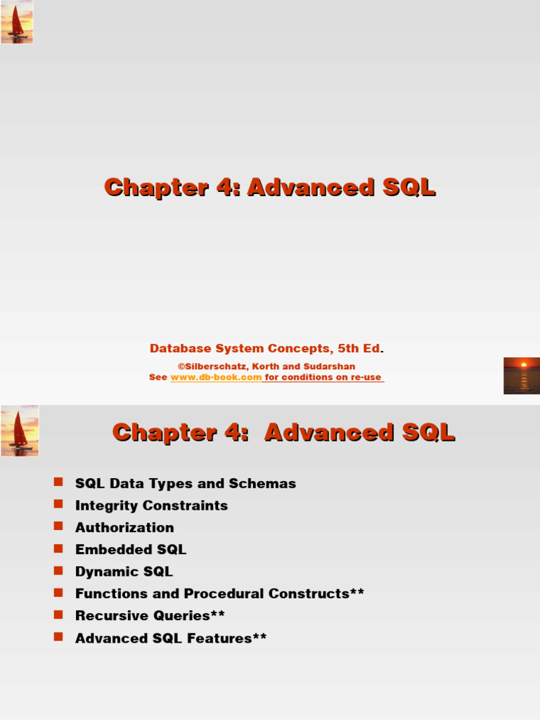 Advanced SQL Concepts Guide | PDF | Relational Database | Databases