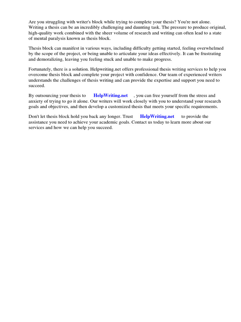 Thesis Block | PDF | Thesis | Social Media