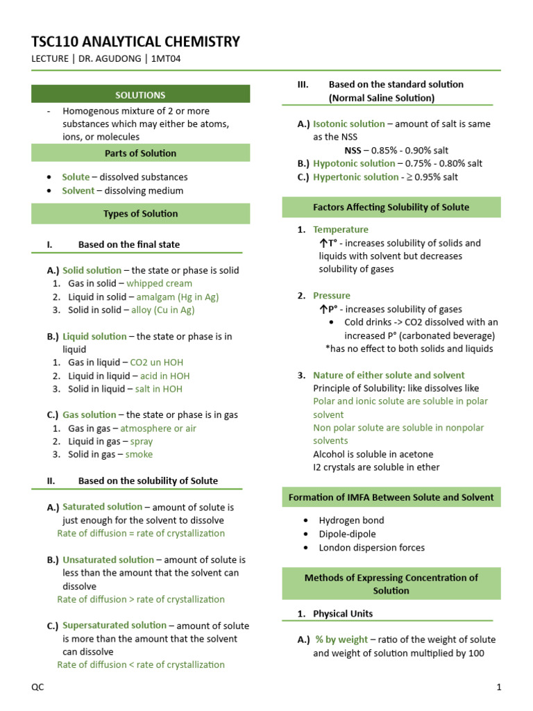 Anachem - Lec Midterms | PDF | Solubility | Acid