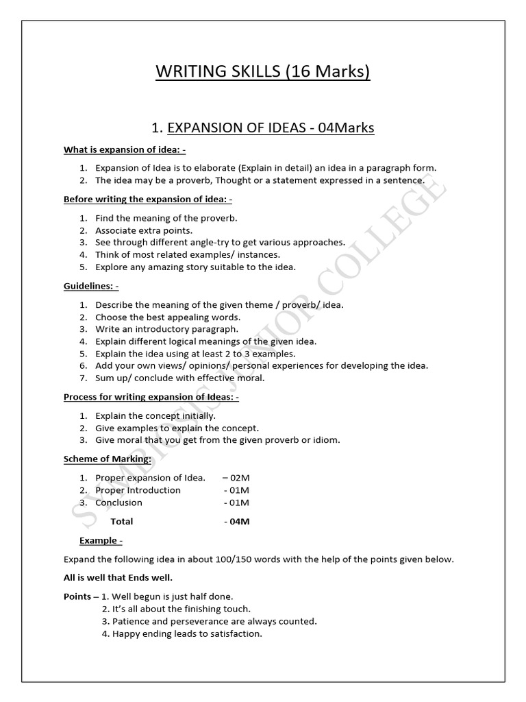 Writing Skills | Download Free PDF | Idea | Knowledge
