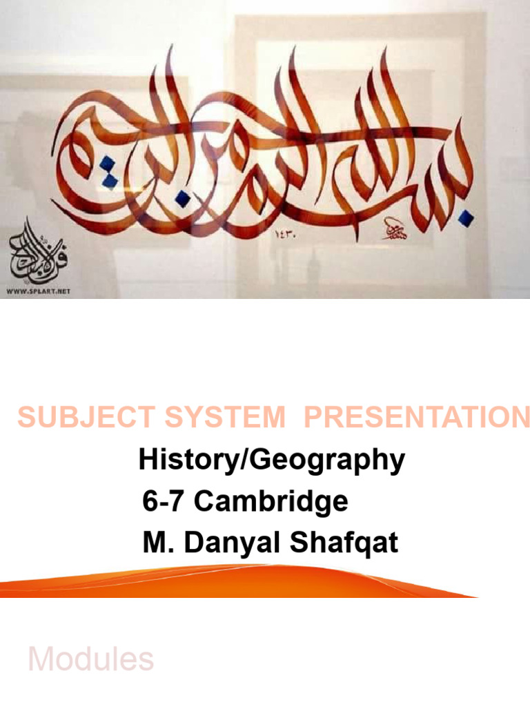 Subject - System - Presentation Cambridge HISGEO | PDF