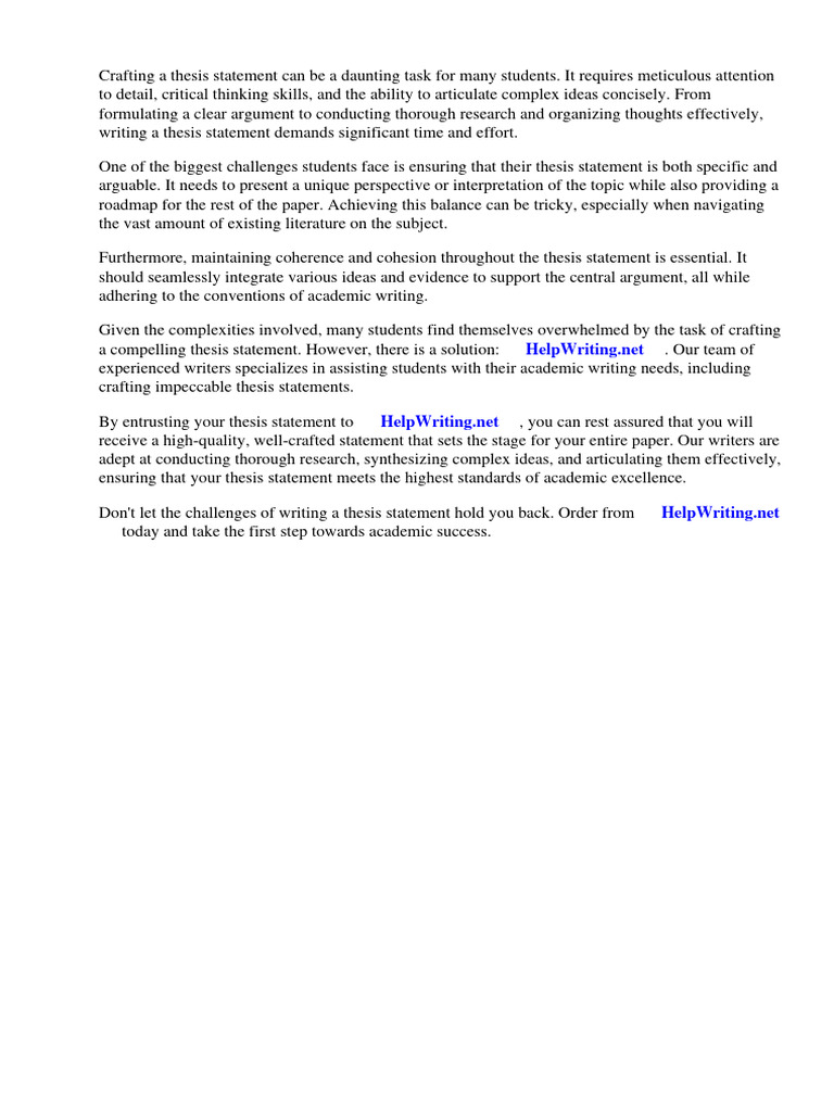 Mastering Thesis Statement Writing | PDF | Essays | Thesis