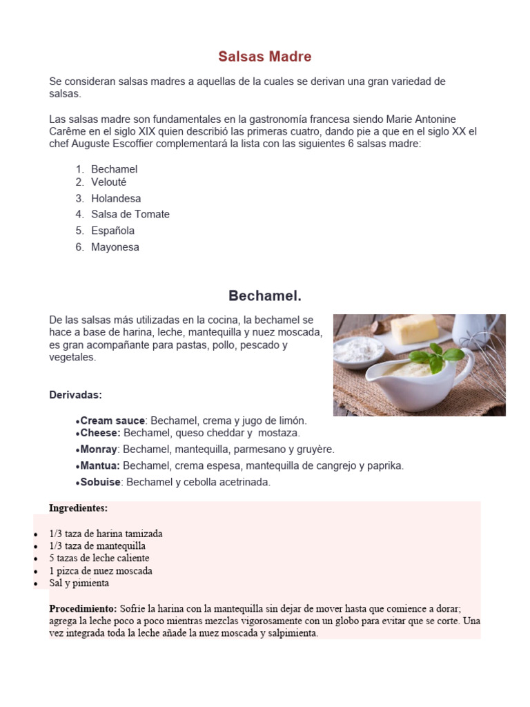 Tema Salsas Madre | PDF