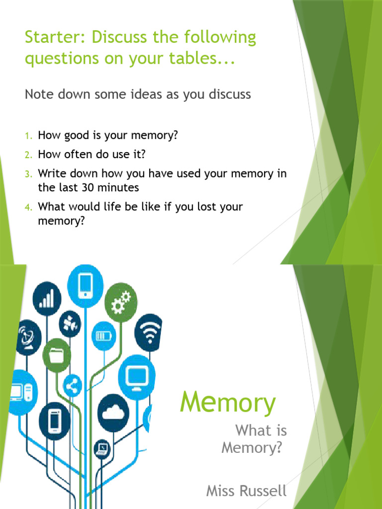 1 What Is Memory | PDF | Recall (Memory) | Memory