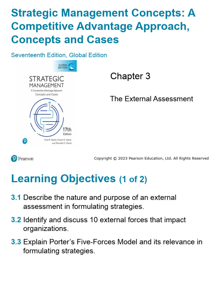 David Strategic Management 17e Accessible PowerPoint 03 | PDF | Strategic Management | Economics