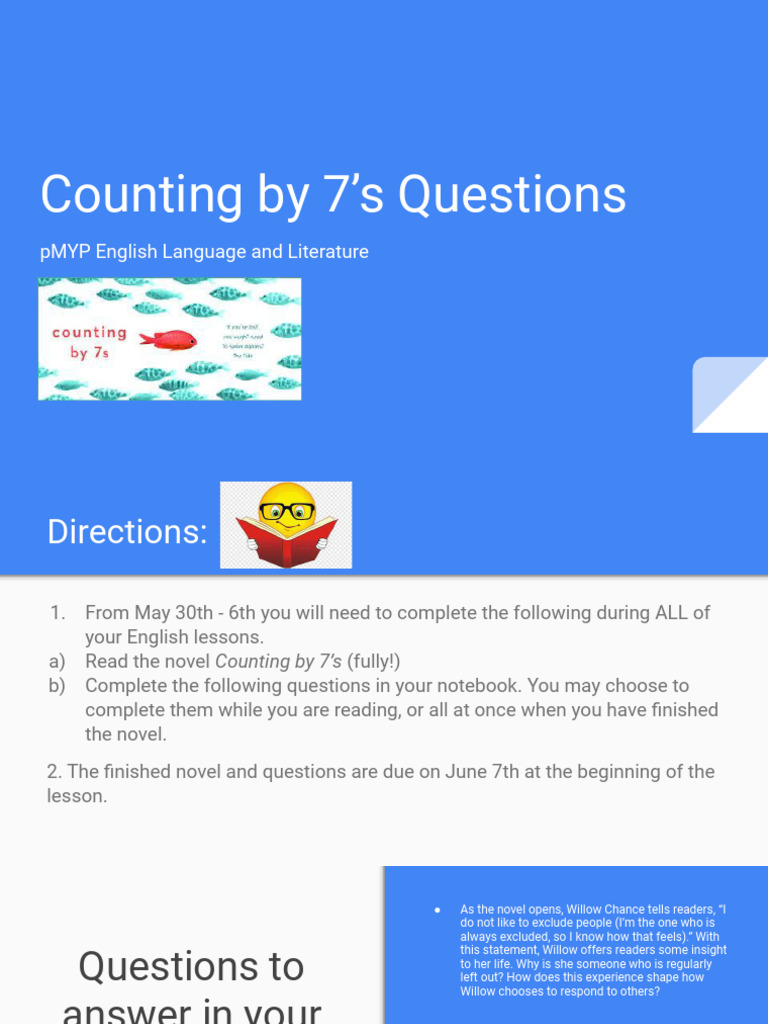 Counting by 7's Questions | PDF | Self-Improvement