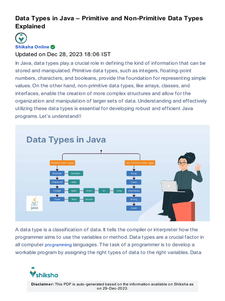 Datatypes | PDF | Data Type | Integer (Computer Science) Datatypes | PDF | Data Type | Integer (Computer Science)