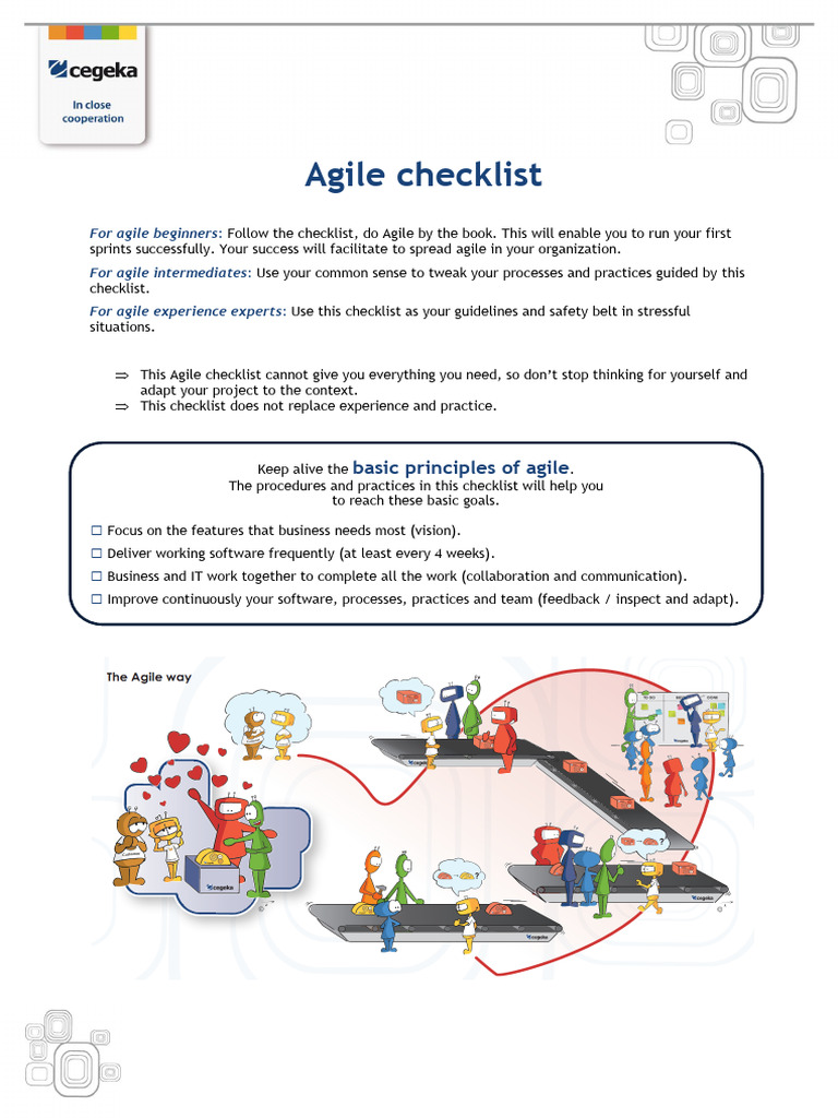 Agile checklist | PDF | Scrum (Software Development) | Agile Software ...