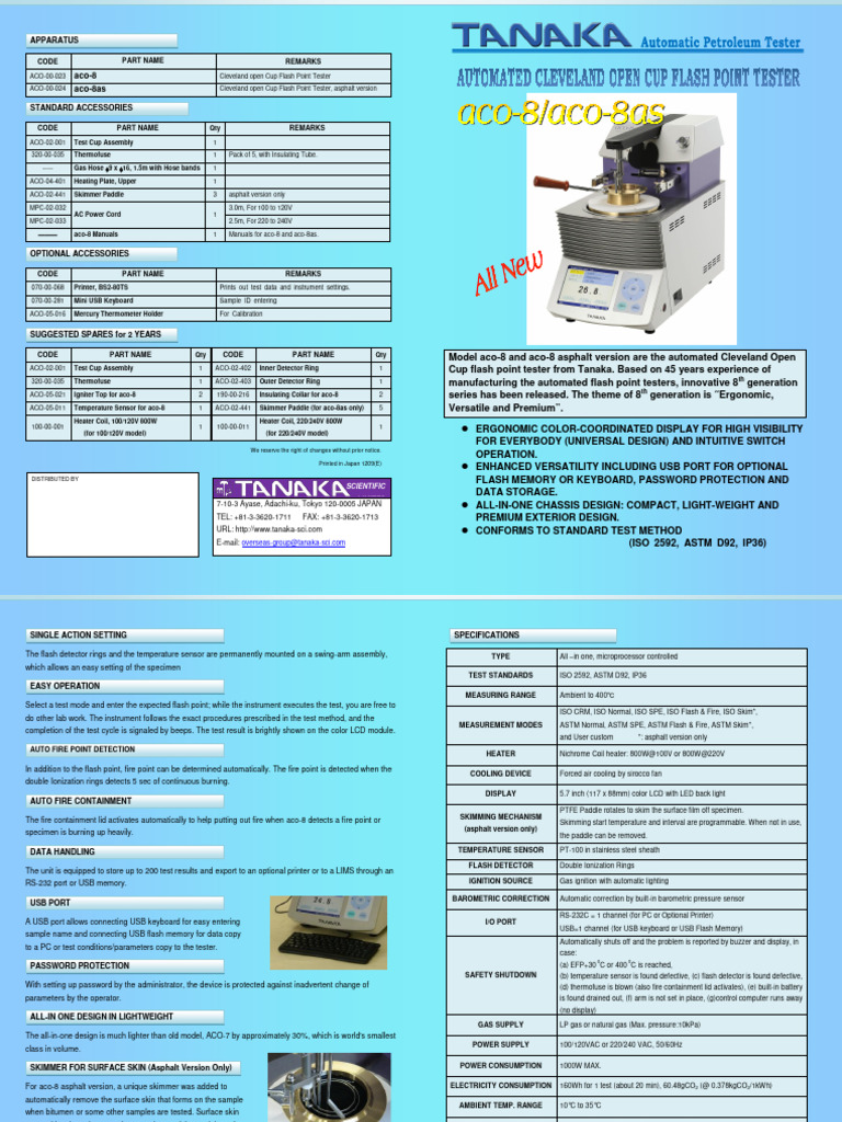 Tanaka Aco 8as Flyer | PDF | Usb | Flash Memory