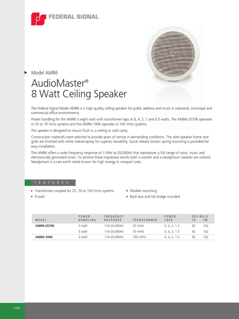 CS Amr6 0317 | PDF | Loudspeaker | Electrical Engineering