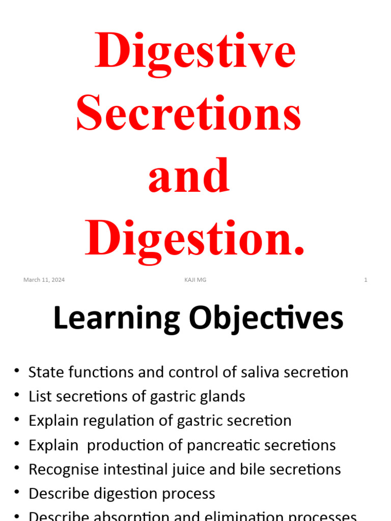 11 Digestive Secretions and Digestion | PDF | Digestion | Small Intestine