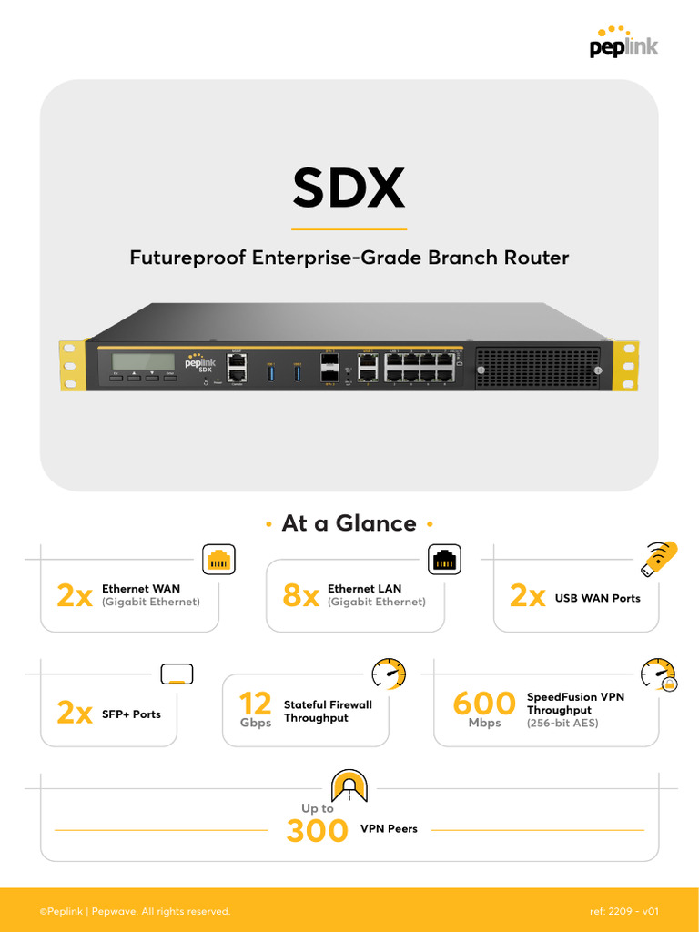 Peplink SDX Datasheet | PDF