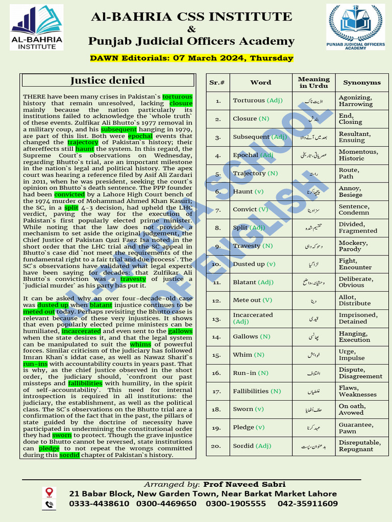 Dawn Editorials (07 March 2024) | PDF | Caesarean Section | Hospital