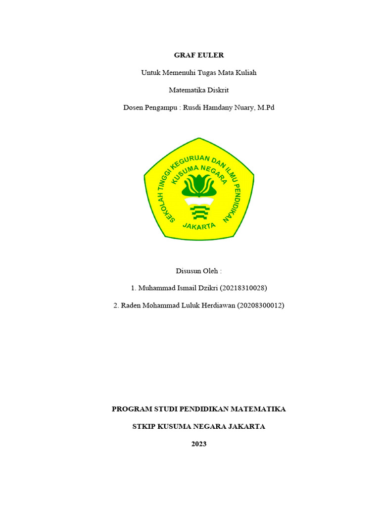 W Graf Euler | PDF | Metode & Bahan Ajar | Sains & Matematika