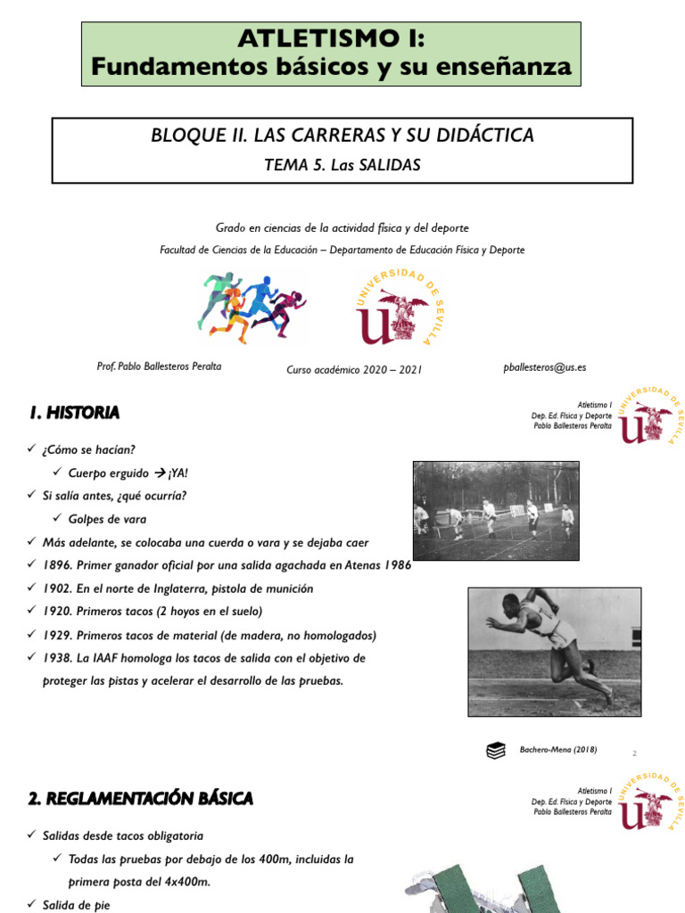 Técnicas de Salida en Atletismo | PDF | Deporte del atletismo