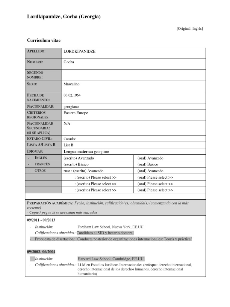 Icc Asp Ej2020 Geo CV Spa | PDF | Naciones Unidas | Relaciones internacionales