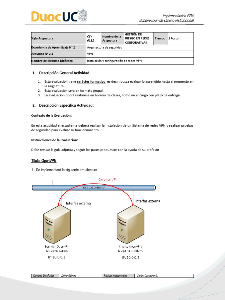 2.4.2 Instalacion y Configuración de Red VPN | PDF | Red privada ...