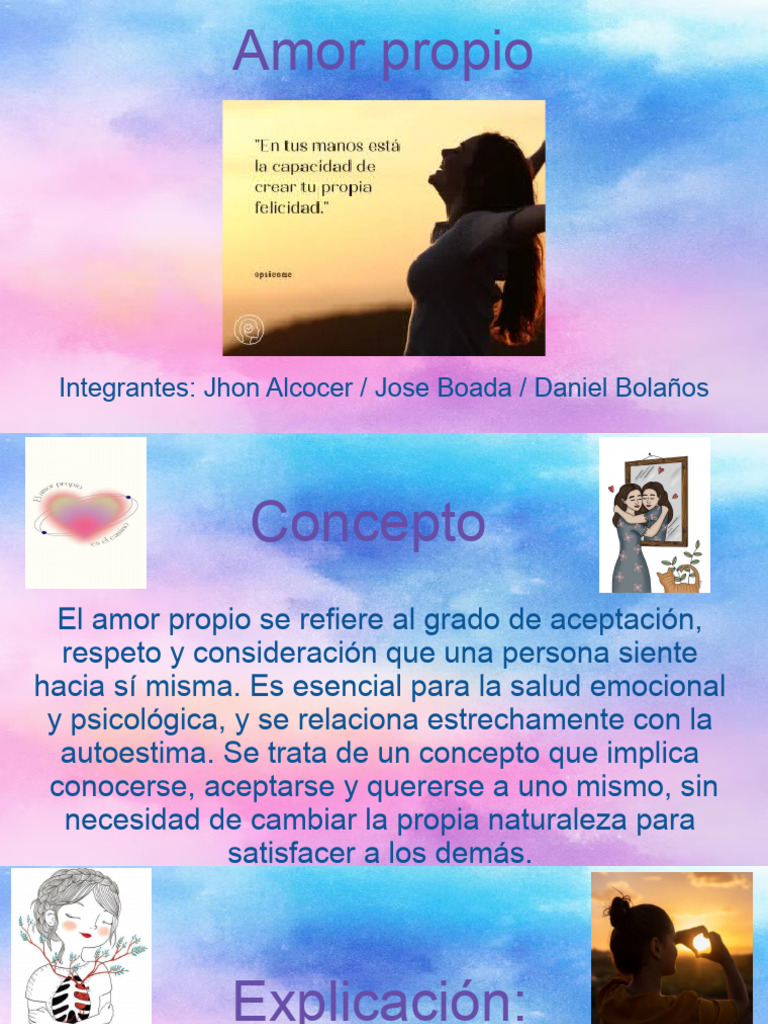 Concepto y Claves del Amor Propio | PDF | Autoestima | Amor
