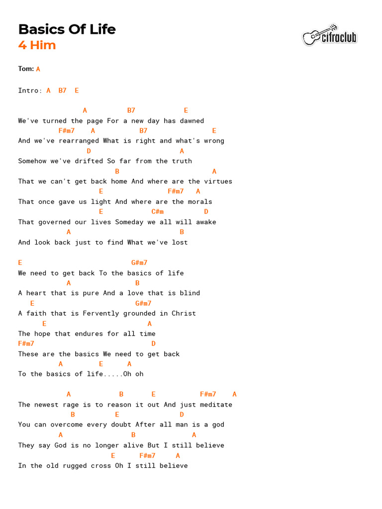 BASICS OF LIFE - 4him | PDF | Religious Belief And Doctrine | Theology