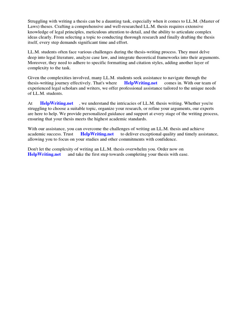 LLM Thesis Examples | PDF | Thesis | European Union