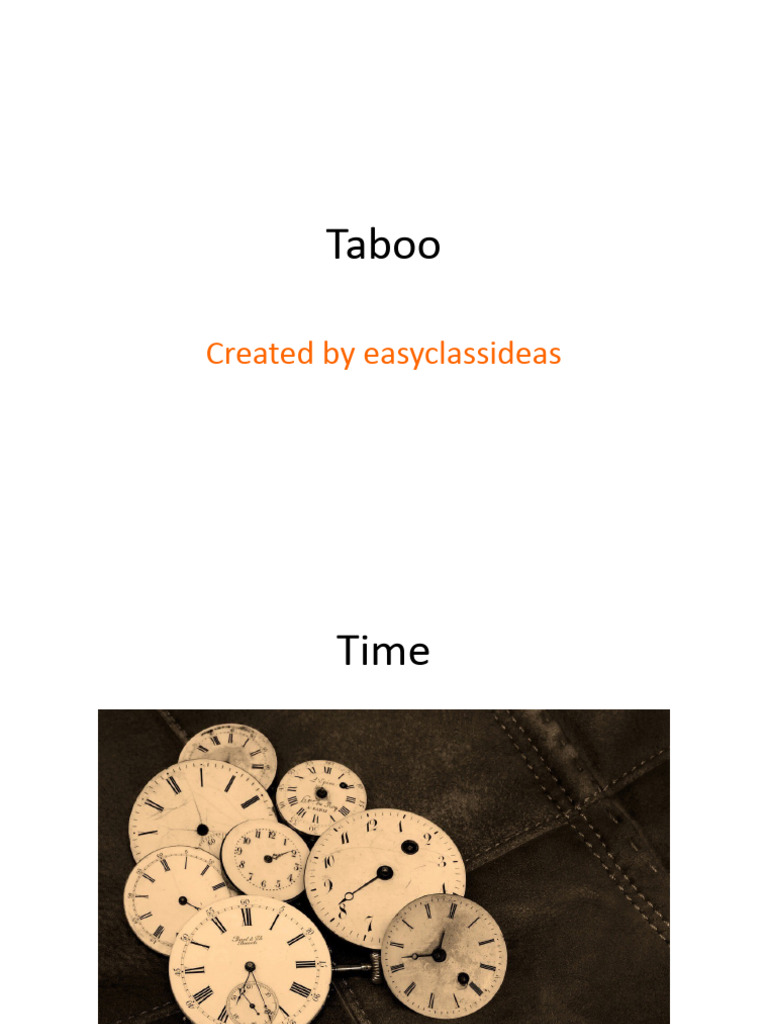 Taboo PowerPoint Game | PDF