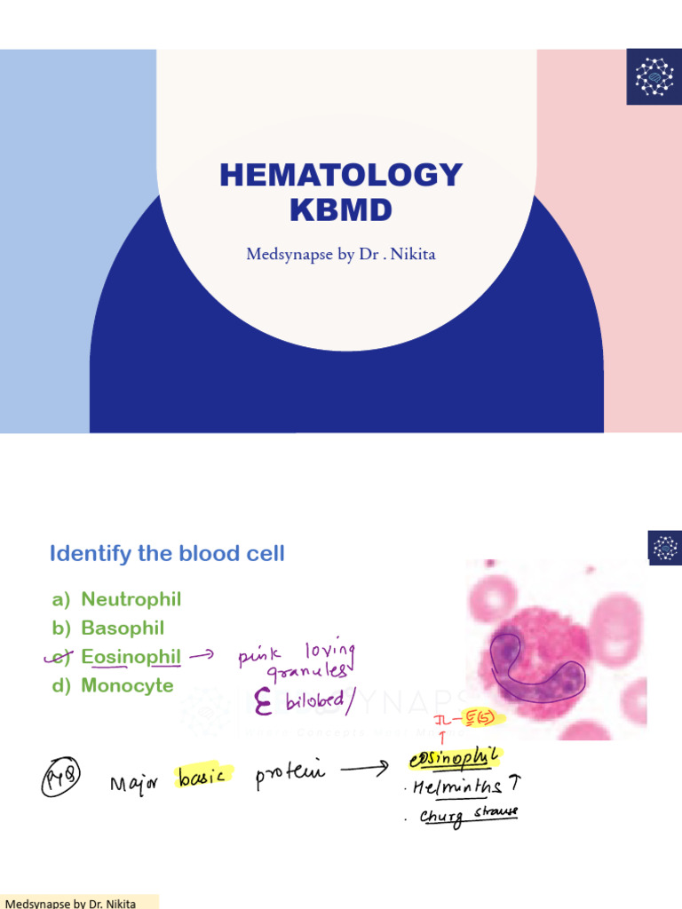 Hematology KBMD 10.02.24 | Download Free PDF | Anemia | Body Fluids