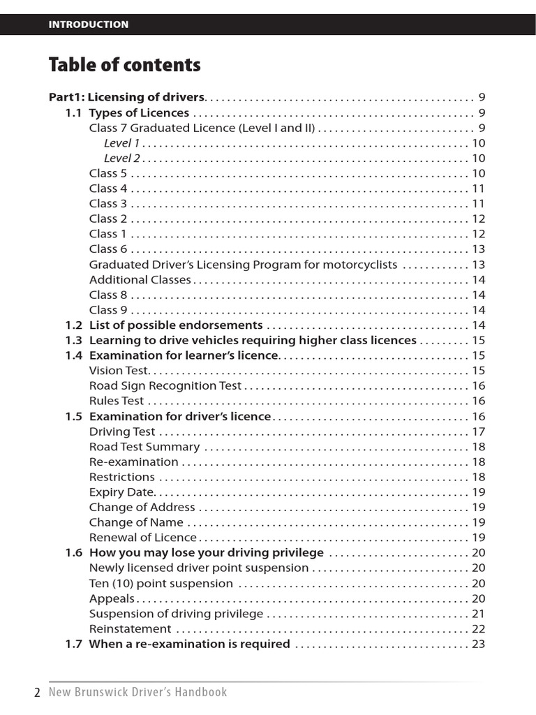 New Brunswick Driver's Guide | PDF | Driver's License | Semi Trailer Truck