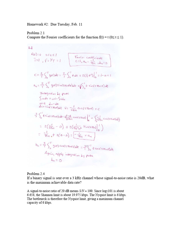 Homework 2 Solutions | PDF Homework 2 Solutions | PDF