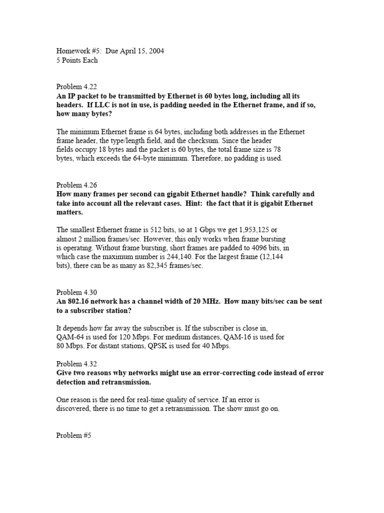 Homework 5 Solutions | PDF