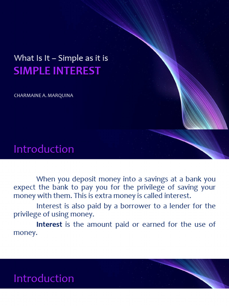 Simple Interest | PDF | Interest | Debt