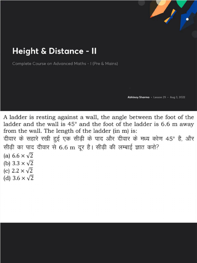 Height Distance II With Anno | PDF