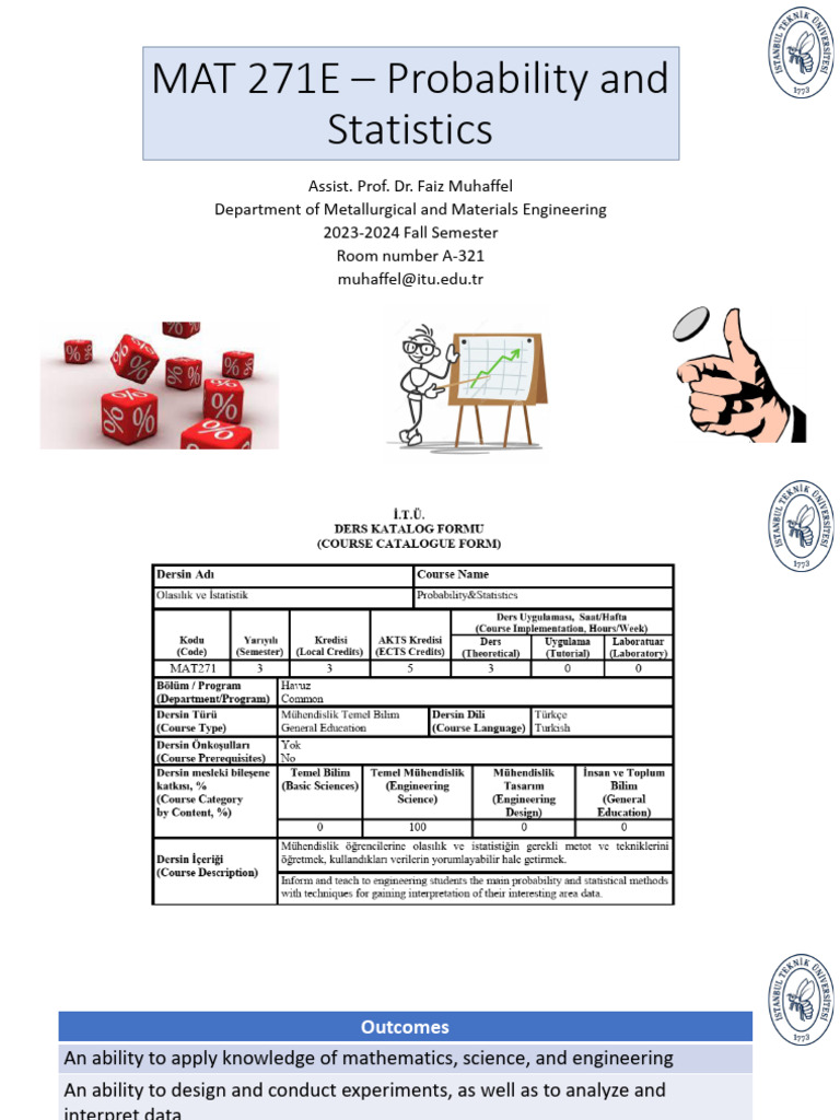 Week Probability and Statistics | PDF | Probability | Statistics