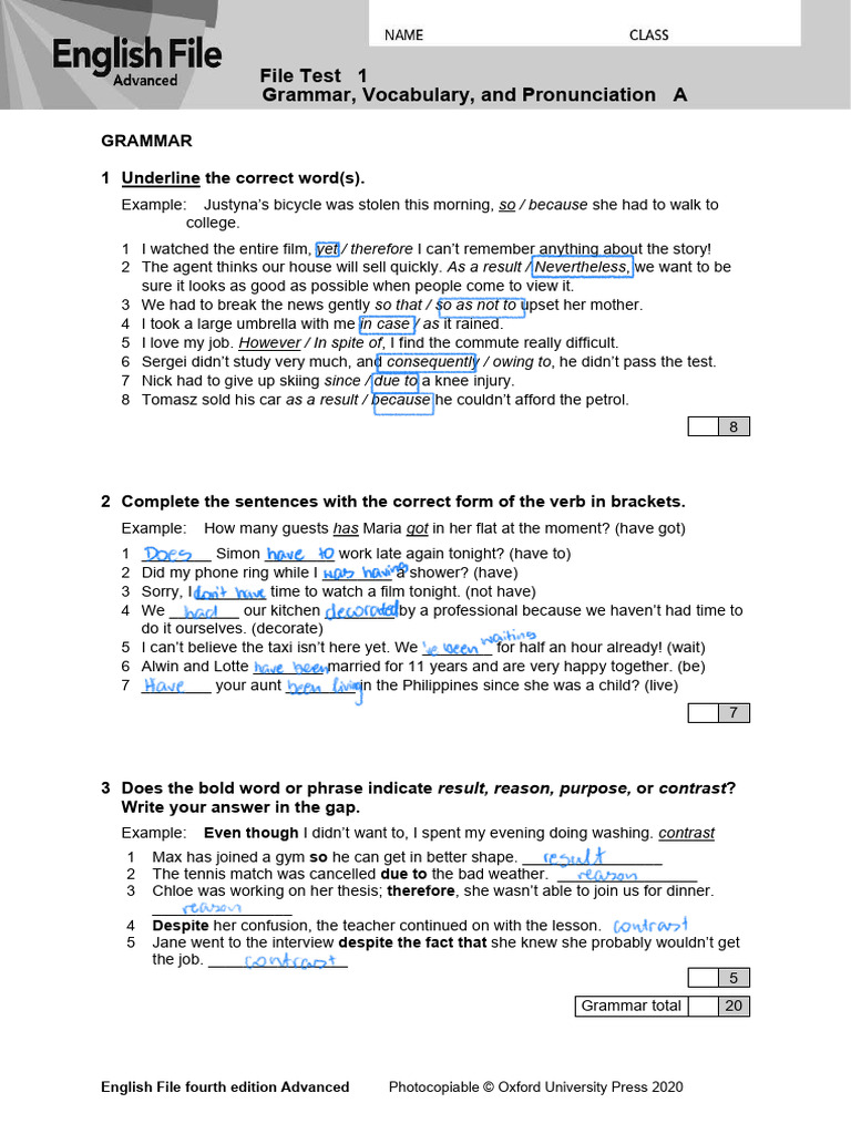 ef-advanced-test-unit-1 | PDF